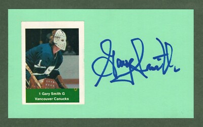 Gary Smith Authentic Autographed Signed Vancouver Canucks 3x5 Index ...