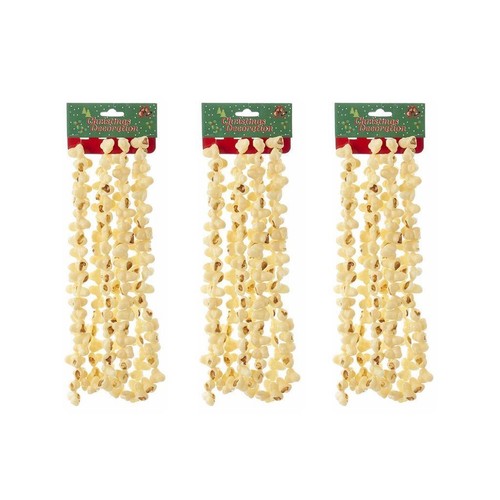 9 Ft Plastic Popcorn Christmas String Garland Set of 3 | eBay