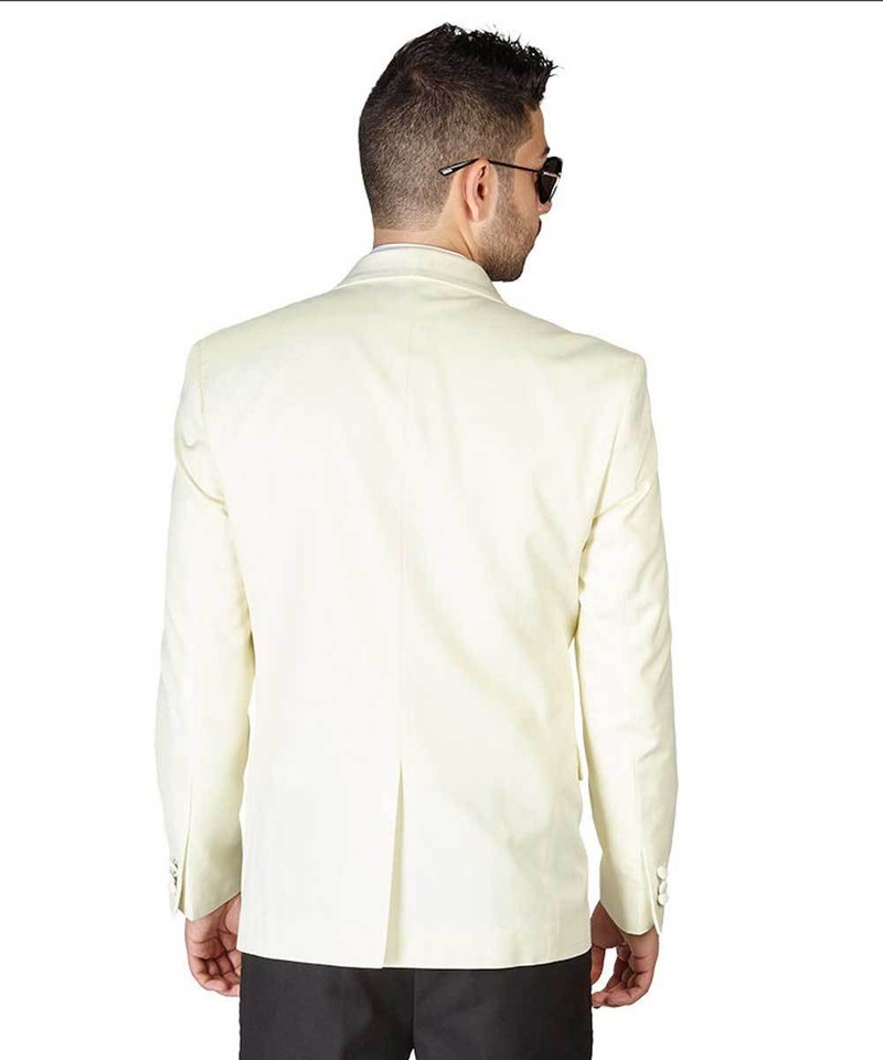 Ivory Slim Fit 1 Button Shawl Lapel Collar Tuxedo Dinner Jacket Modern ...