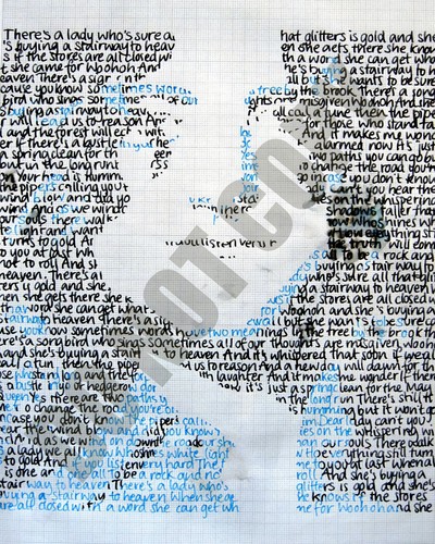 Robert Plant Led Zeppelin Stairway To Heaven Song Lyrics Graph Paper ...