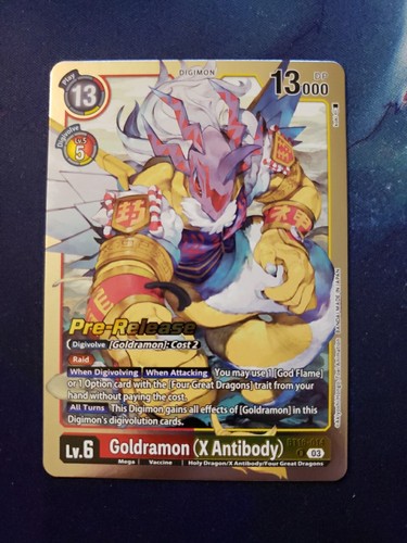 Digimon TCG BT16-014 Beginning Observer Goldramon (X Antibody) Pre ...
