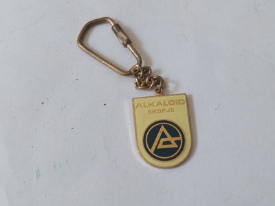Alkaloid Skopje keychain. Vintage pharmaceuticals comercial keyring ...