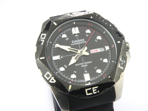 CASIO Gents MTD-1080 Illuminator Divers Stainless Steel Silver Bracelet ...