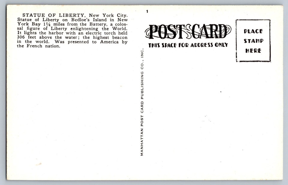 #3451 Statue of Liberty Maxi Card w/Pictorial Cancel | eBay