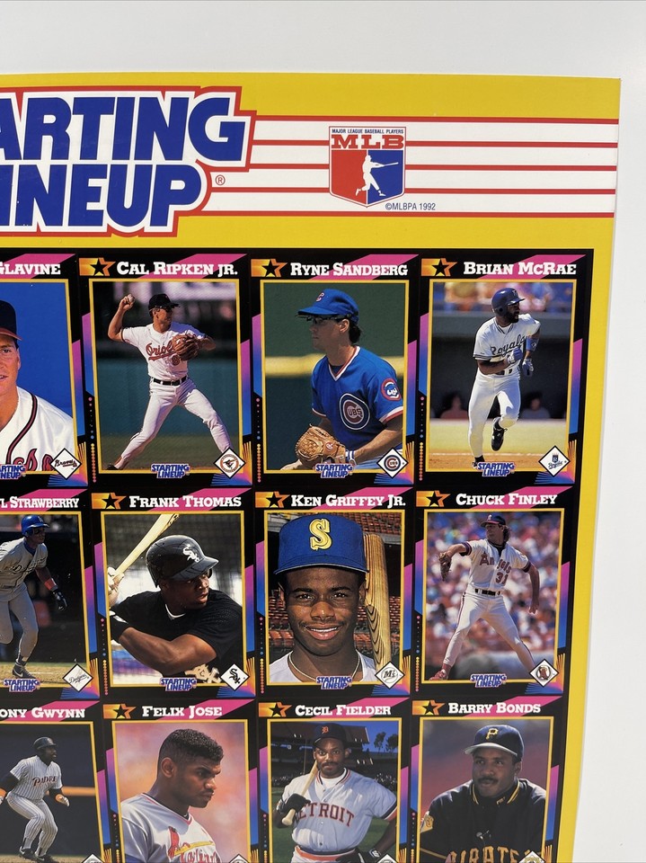 1992 Starting Lineup Collector Sheet Poster Bo Jackson Ken Griffey Jr ...