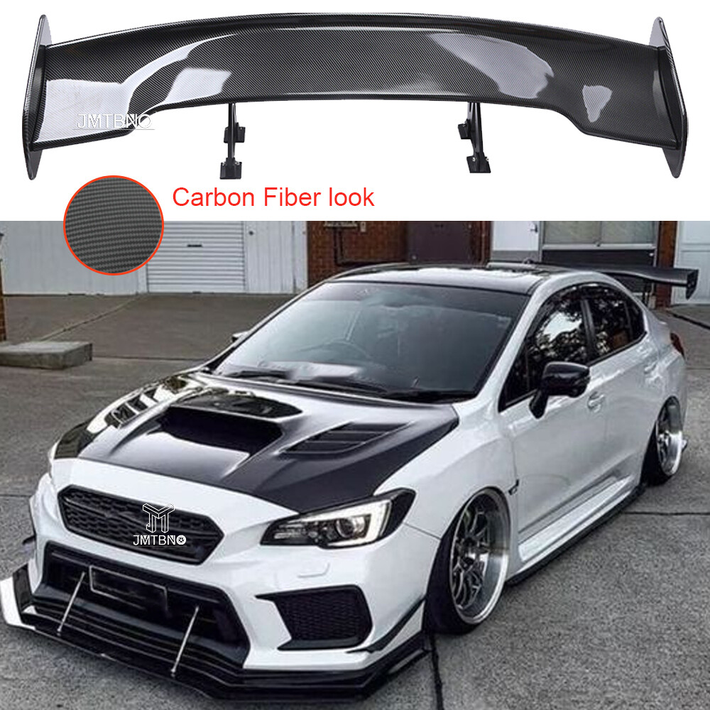 47" Carbon Look Car Rear Trunk Spoilers Wing GT Style For Subaru WRX ...