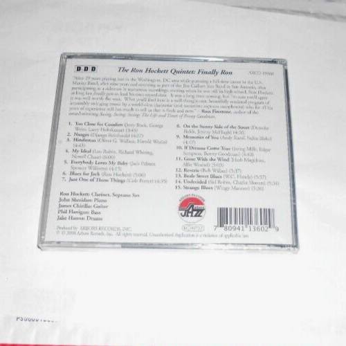 Ron Hockett Finally Ron (CD) Jazz Clarinet New Sealed 780941136029 | eBay