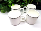 Set of 4 Oneida Bone China Coffee/Tea Cups with Saucers – Made in USA ...