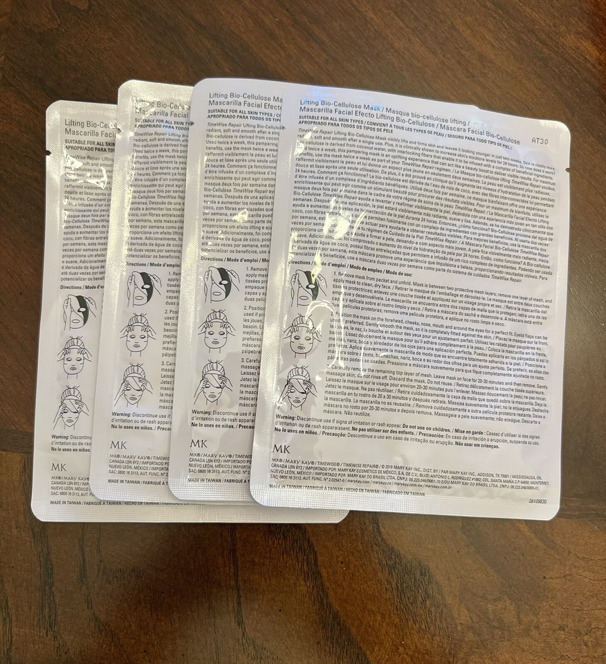 Mary Kay Timewise Repair Lifting Bio-Cellulose Mask 4 Units | eBay