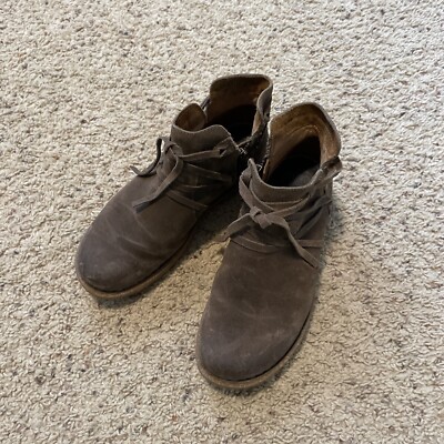 BORN Tarkiln Distressed Suede Leather Ankle BOOT Size 8/39 BROWN | eBay