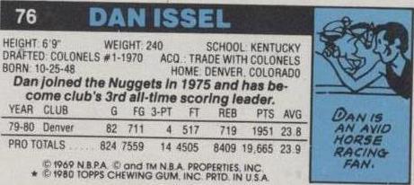 Las mejores ofertas en 1980-81 Topps - #76 Dan Issel | eBay