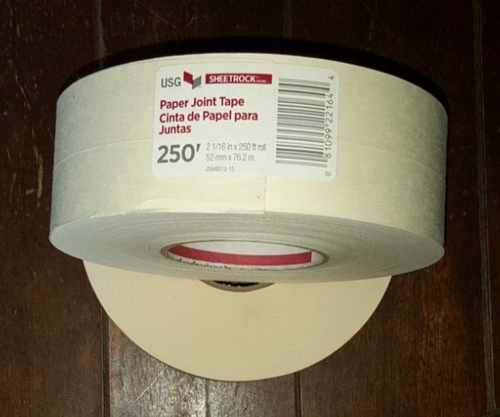 Lot of 2 USG Sheetrock Paper Joint Tape (Each Roll: 250' x 2-1/16 ...