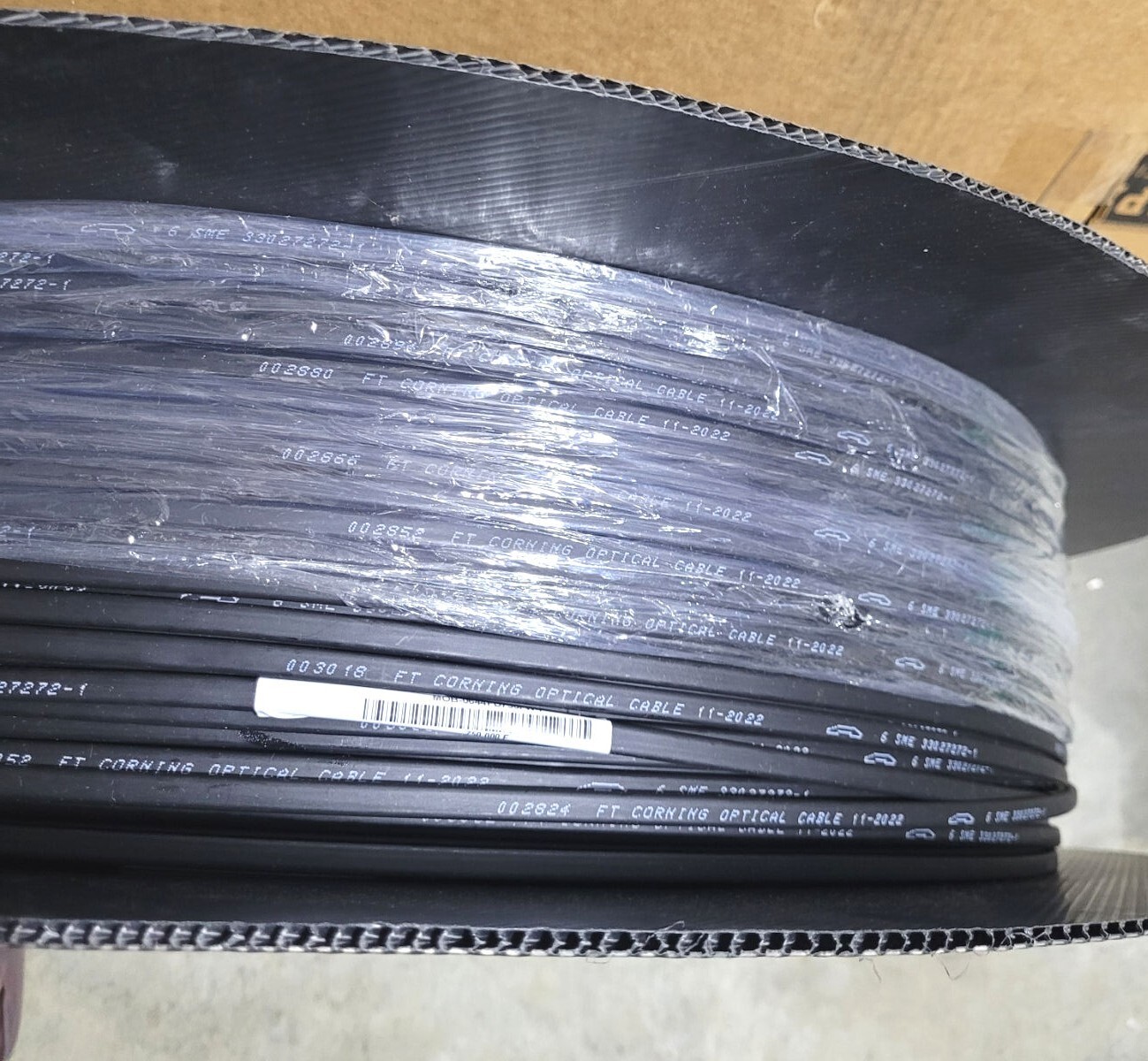 Corning Multiport Cable MOB-0644FD750FW-P SCA326/X 6F MP 750' w/ 6-Port ...