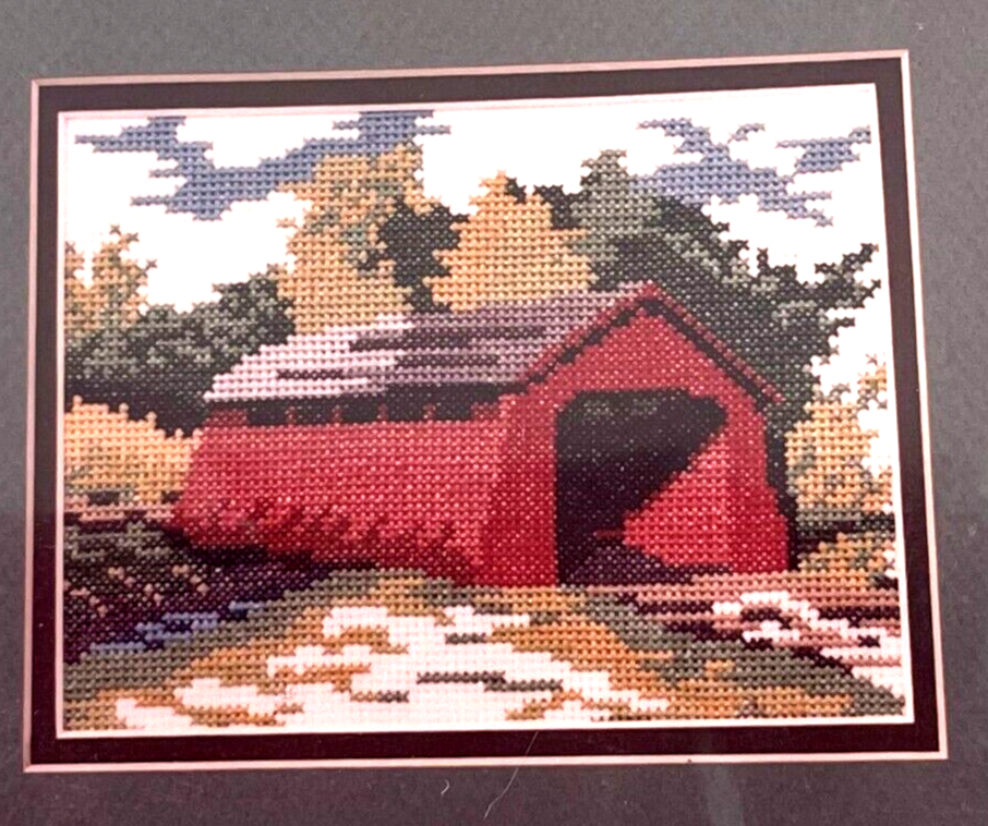 Doherty Designs 1989 "COVERED BRIDGE" Counted Cross Stitch Kit. New ...