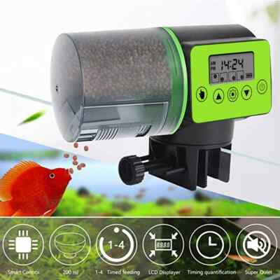 Aquarium Fish Feeder Automatic Food Dispenser Timer Fish Tank Auto ...