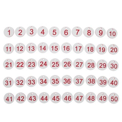 50 Pcs Intelligent Number Board Numbers for Tables Round Tags Hanger ...
