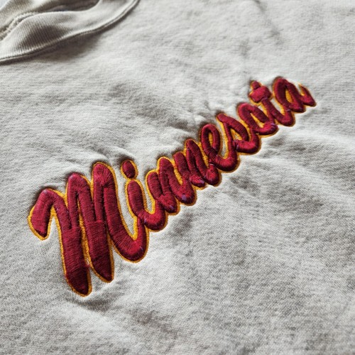 Vtg 90s Minnesota Golden Gophers Sweater L Embroidered Script College ...
