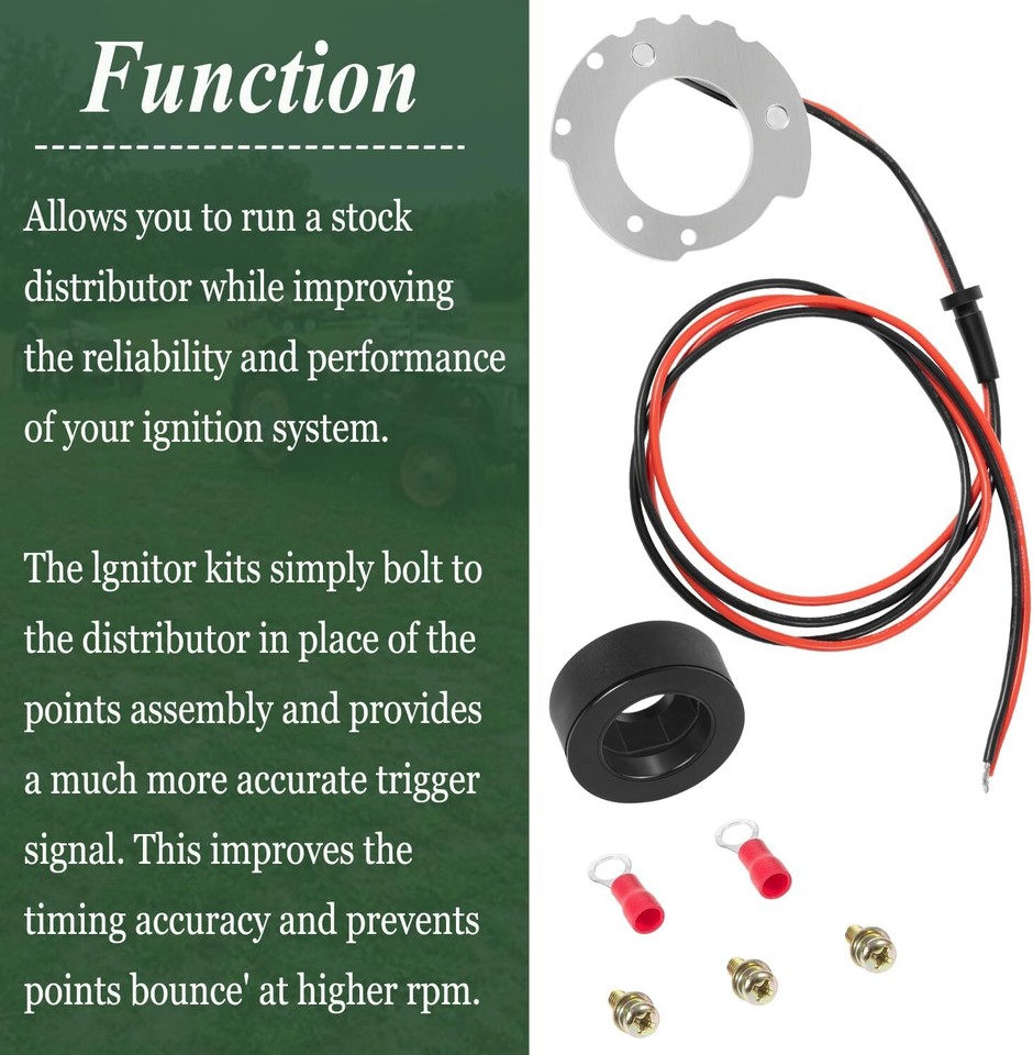 1244A Ignitor 4 Cyl Electronic Ignition Conversion Kit for Ford ...