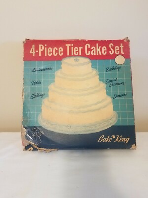 Vintage Bake King 4-Piece Tier Cake Set - Round Pans in Original Box | eBay