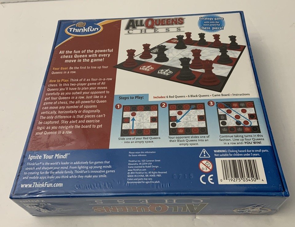 New/Sealed All Queens Chess Strategy Board Game by ThinkFun 2014 | eBay