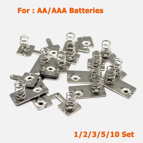 AA AAA Battery Holder Compartment Handset Terminal Set Spring Solder ...