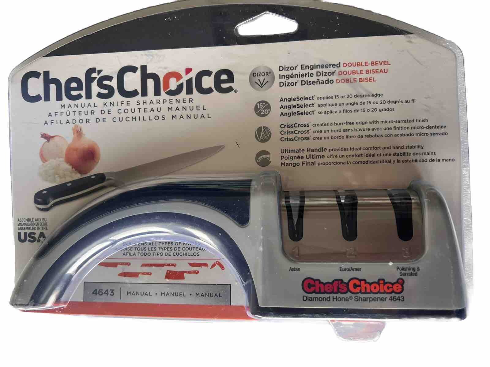 Chef’s Choice Diamond Hone Sharpener 4643 Manual 3 Stage 885792503416 ...