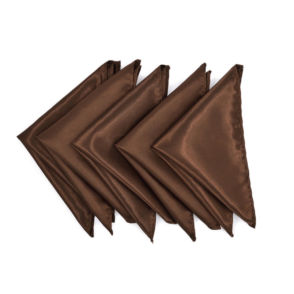 5-Pack Set Men's Solid Color Pocket Square Handkerchief - Diff Colors ...