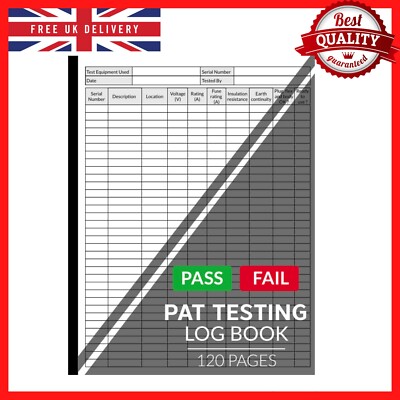 Pat Testing Log Book Portable Appliance Test Register Equipment for PAT ...