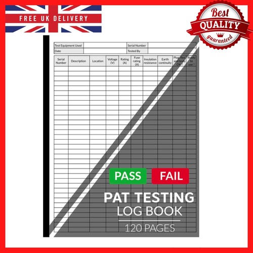 Pat Testing Log Book Portable Appliance Test Register Equipment for PAT ...
