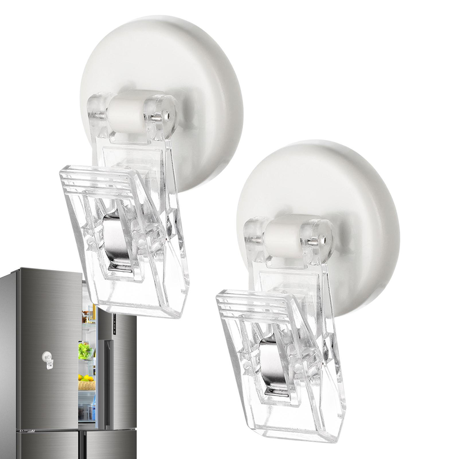 4 Pack Refrigerator Magnetic Clips Heavy Duty Fridge Magnet Holder ...