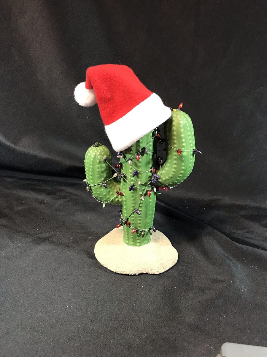 Desert Cactus Christmas Lights Festive Desert Charm Cactus Aglow With