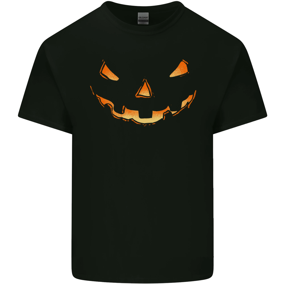 Halloween Pumpkin Face Funny Scary Mens Cotton T-Shirt Tee Top | eBay