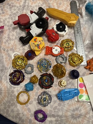 Beyblade Mixed Lot (Turbo Launcher, Rip Cord, Beyblade Burst) 25 Pieces ...