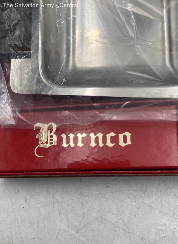 Burnco Silver Brown Rectangle Wooden MCM Serving Triple Tray With Spoon | eBay