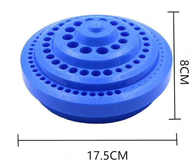 Blue Hard Plastic Round Shape Organizer Case for Drill Bits Drill Bit ...