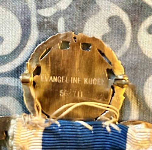 NSDAR DAR 14k Gold Vintage Insignia, On Ribbon With Ohio Ex-Regent Pin ...