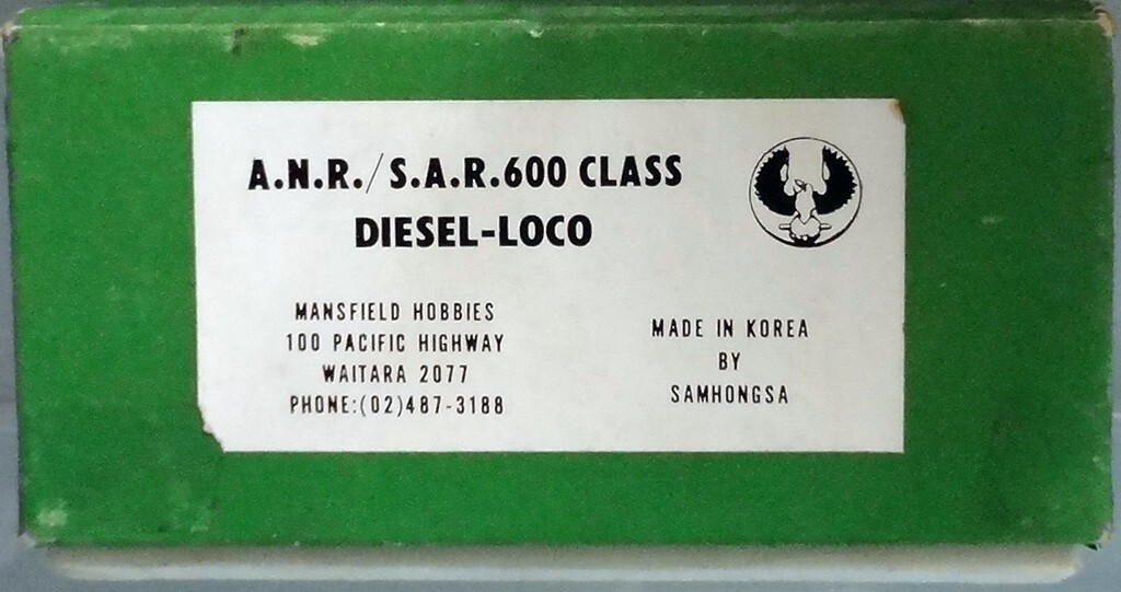 Mansfield Brass HO SAR 600 Class Diesel Electric Locomotive Code KF ...
