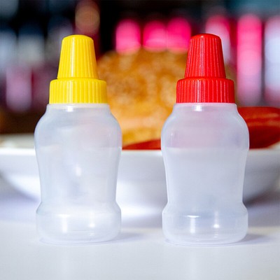 2/4Pcs Mini Seasoning Sauce Bottle Portable Tomato Ketchup Bottle Salad ...