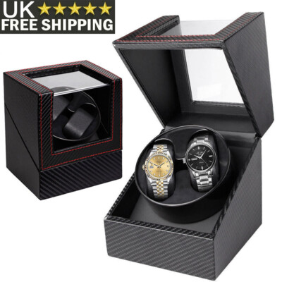 Automatic Double Watch Winder Display Box Rotator Watches Display Case ...