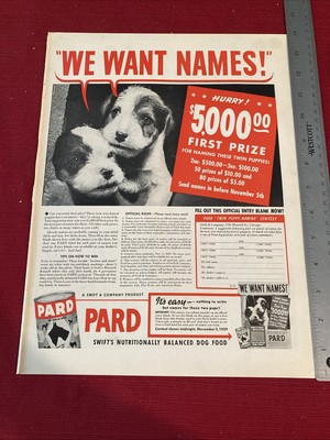 Pard Balanced Dog Food 1940’s Print Ad | eBay