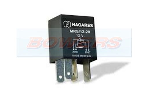 NAGARES MRS/12-20 12V 22A 4 PIN CHANGE OVER MICRO RELAY WITH RESISTOR ...