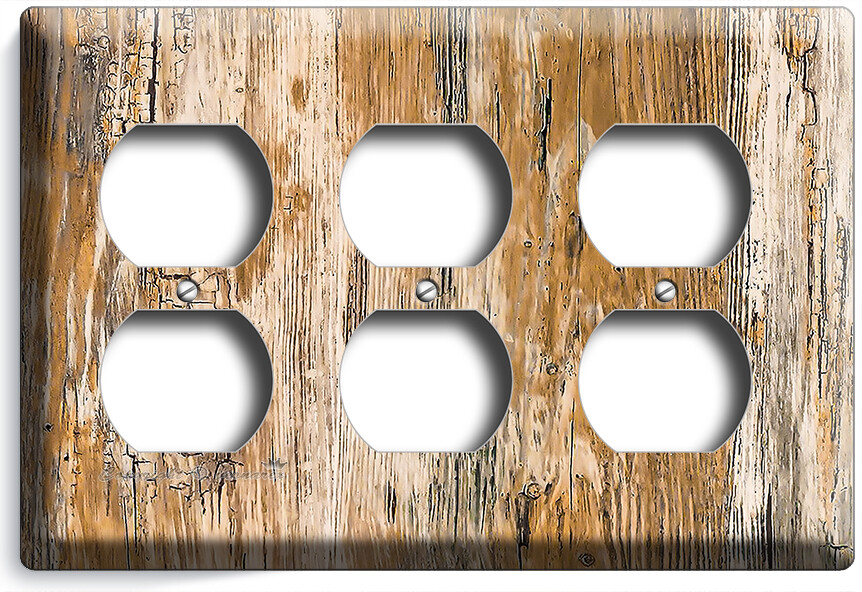 RUSTIC BEACHWOOD AGED WORN OUT WOOD LIGHT SWITCH PLATE OUTLET BEDROOM ...
