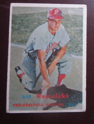 1957 Topps Rip Repulski (Philadelphia Phillies) #245 VG/EX | eBay