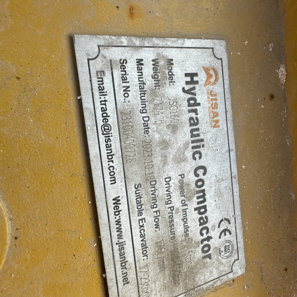 Cat 320 Excavator Hydraulic plate compactor JSC160 80 MM Pins ...