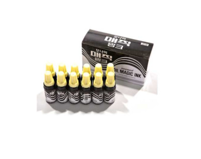MONAMI Oil Magic Ink Permanent Marker Black 12 pcs Water Proof Bottle ...