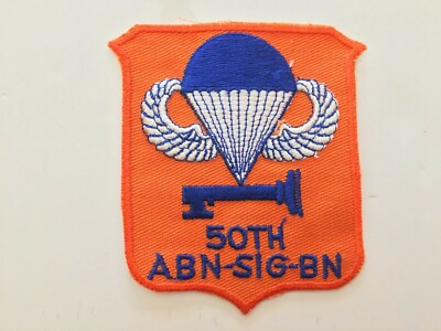 pk240 Original 1950-60s US Army 50th Airborne Signal Battalion Patch ...