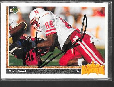 1991 Upper Deck - MIKE CROEL Hand Signed Autograph Rookie Card BRONCOS ...