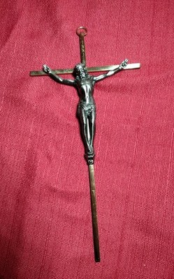 Vintage INRI Crucifix Metal Jesus Cross Wall Hanging 10" | eBay