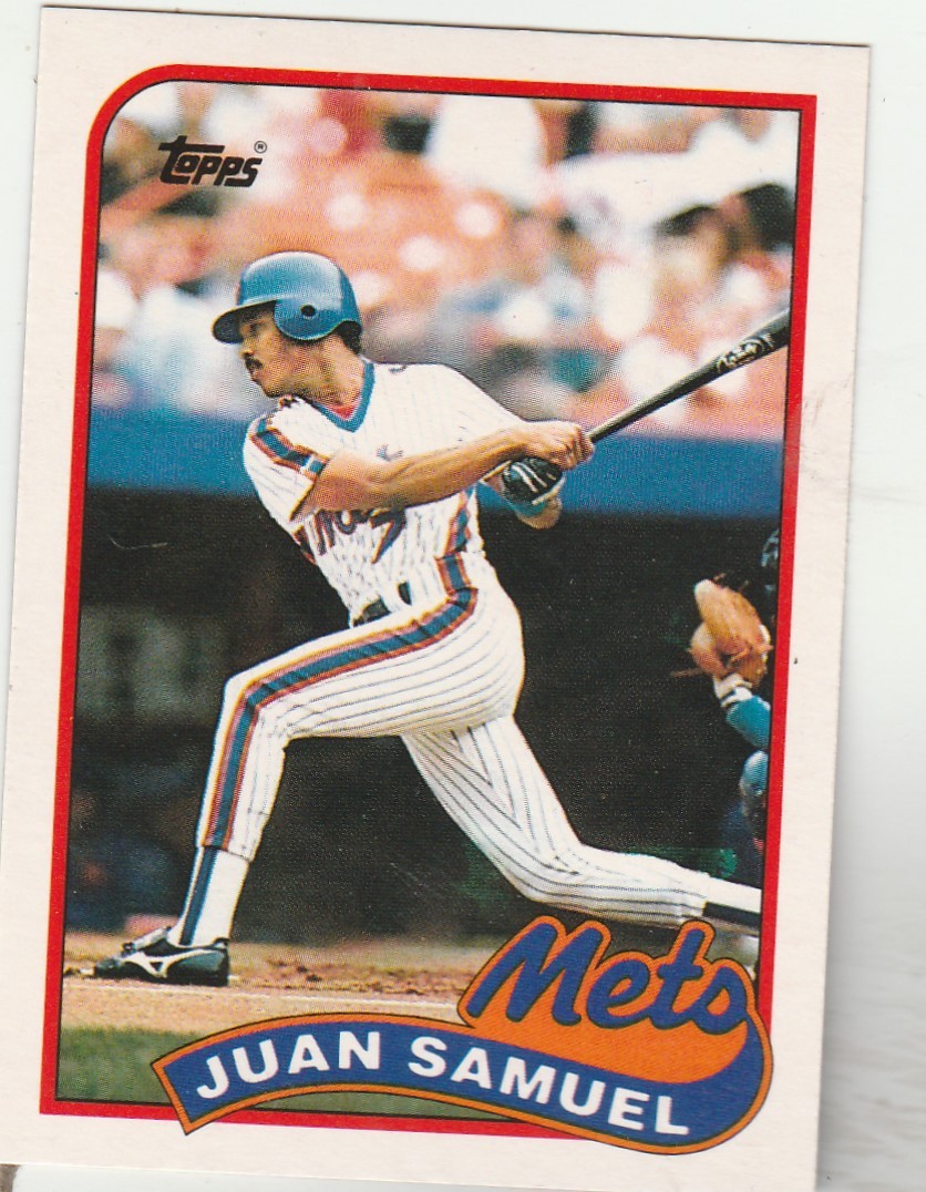 FREE SHIPPING-MINT-1989 Topps Traded Juan Samuel New York Mets #108T | eBay