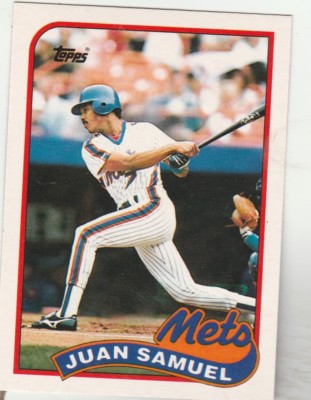 FREE SHIPPING-MINT-1989 Topps Traded Juan Samuel New York Mets #108T | eBay
